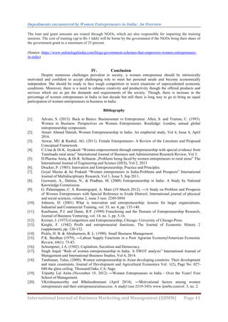 Impediments encountered by Women Entrepreneurs in India: An Overview | PDF