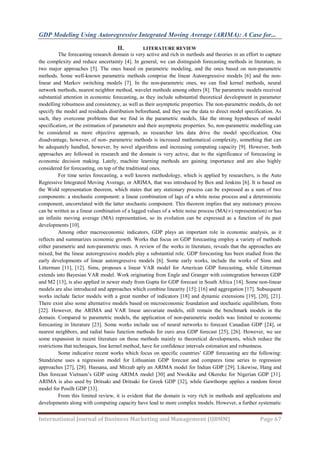 GDP Modeling Using Autoregressive Integrated Moving Average (ARIMA): A ...