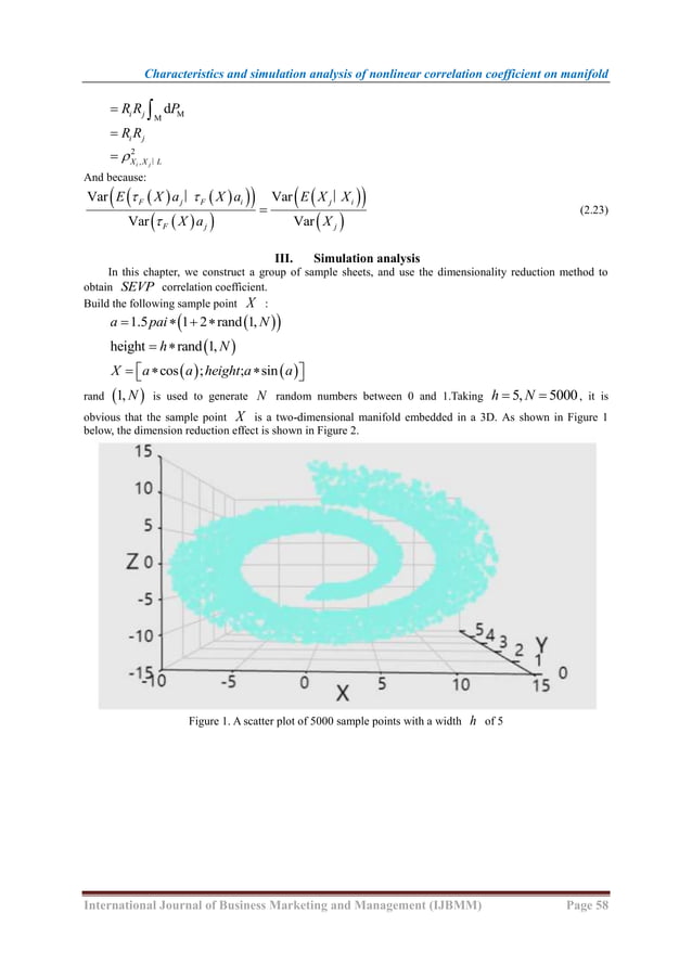 Characteristics and simulation analysis of nonlinear correlation coefficient on manifold | PDF