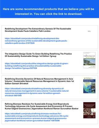 Redefining Sustainable Development Neil Middleton Phil Okeefe | PDF