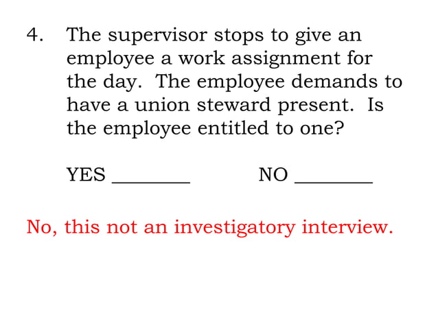 Weingarten Rights Questionnaire | PPT | Law