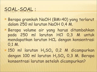 Materi Larutan merupakan pelajaran kimia kelas X dan XI di tingkat SMA ...
