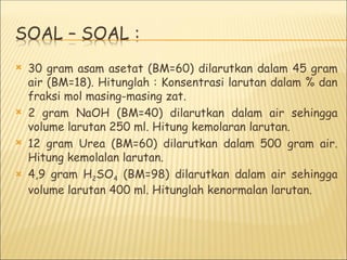 Materi Larutan merupakan pelajaran kimia kelas X dan XI di tingkat SMA ...