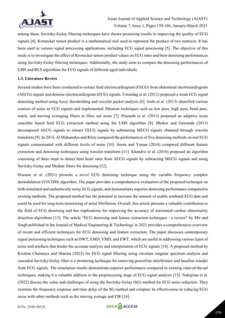 The Effect of Kronecker Tensor Product Values on ECG Rates: A Study on ...