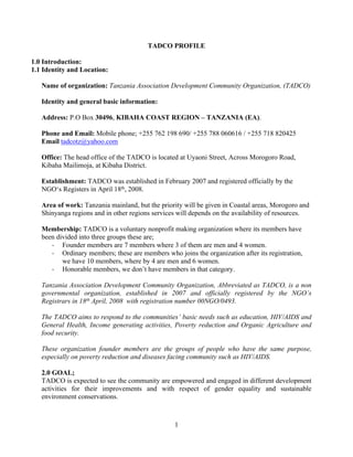 TADCO PROFILE | PDF