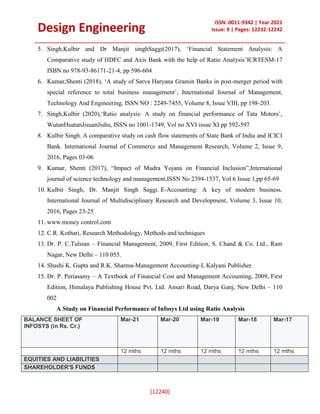 A Study on Financial Performance of Infosys Ltd using Ratio Analysis | PDF