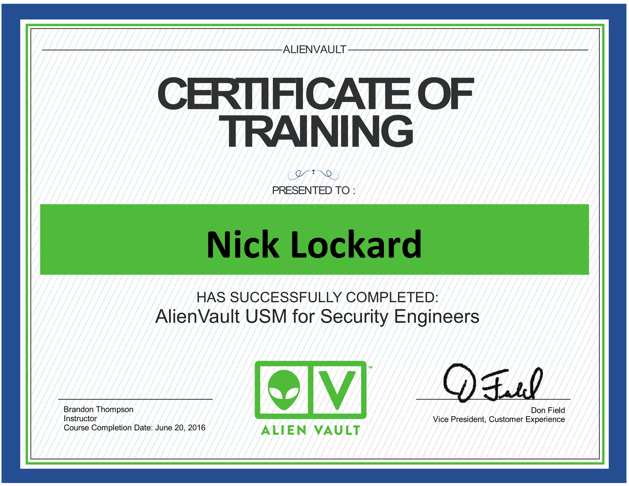 AlienVault-Cert | PDF