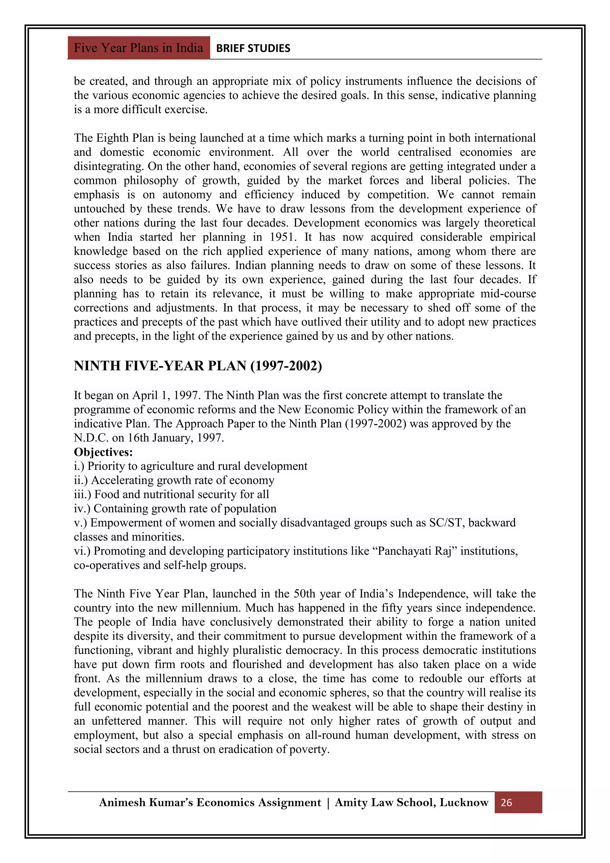 five-year-plans-in-india | PDF