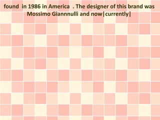 Mossimo Clothing is a traditional industry | PPT