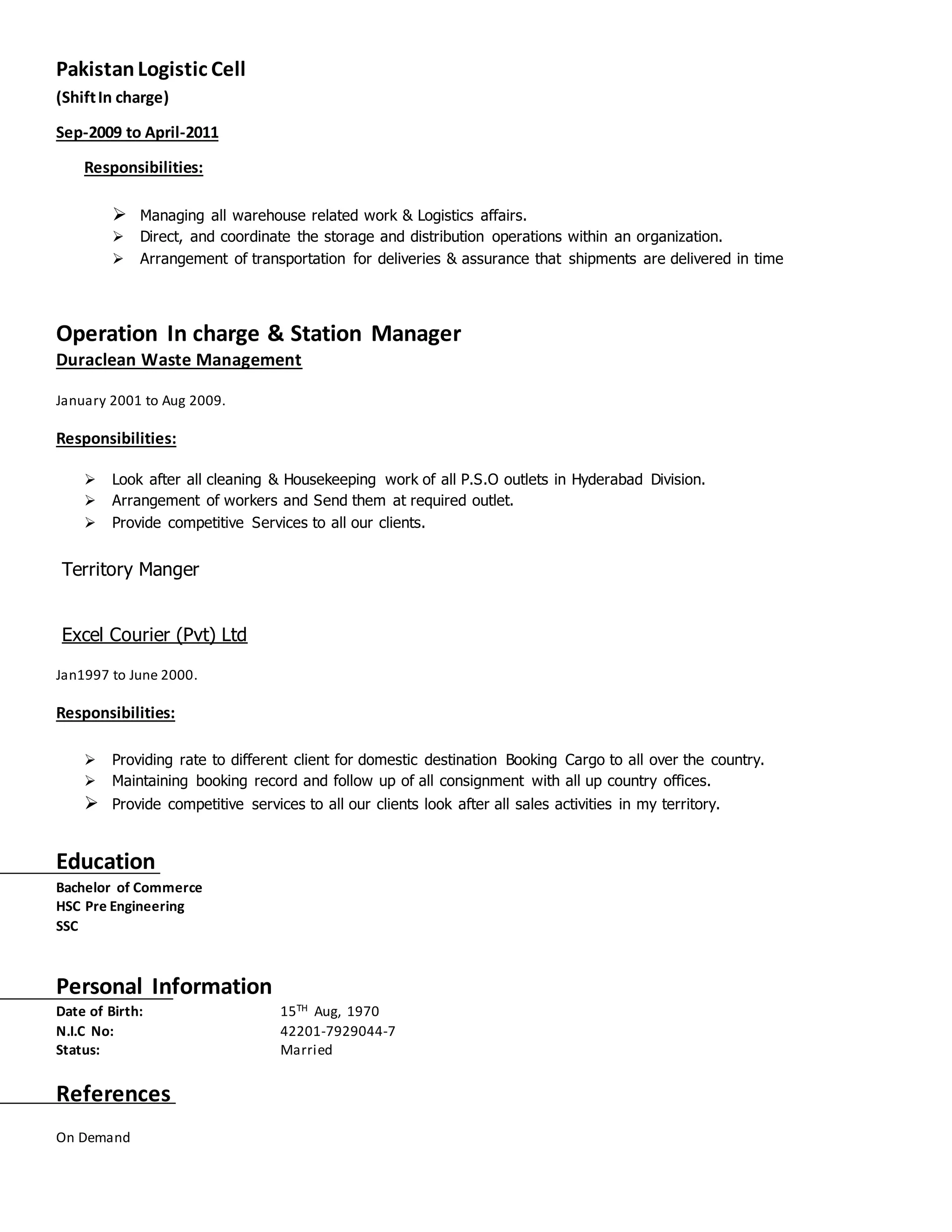 Kamran CV PK | DOCX