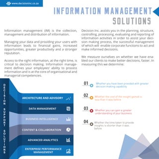 Decision Inc Brochure Information Management Solutions | PDF