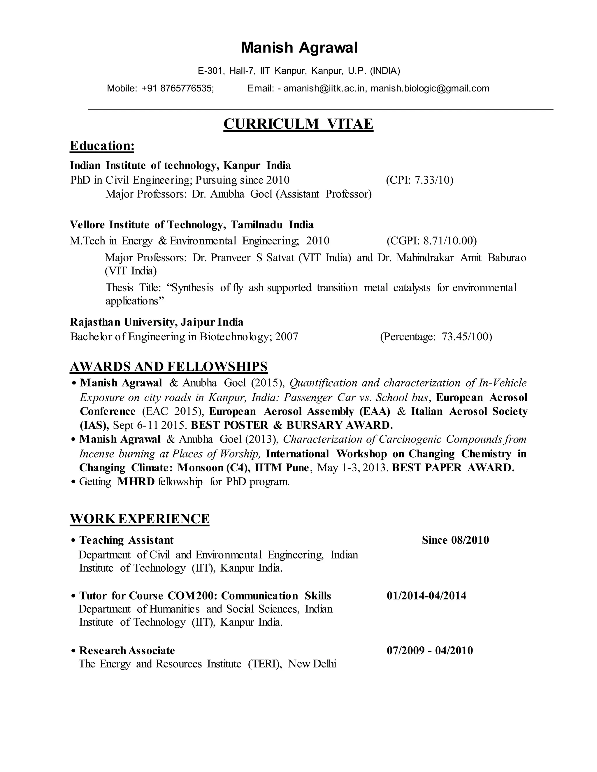 Manish Agarwal-2016 | DOCX