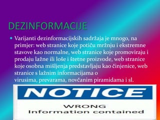 835 krive informacije | PPTX