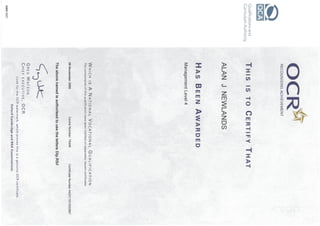 NVQ Level 4 Management | PDF