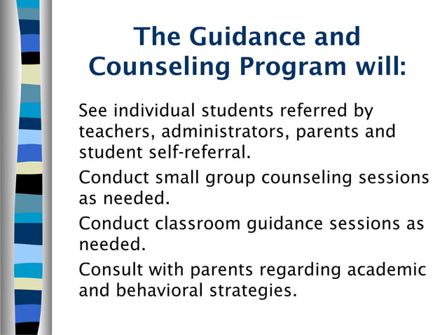 Guidance and Counseling Services ppt | PPT