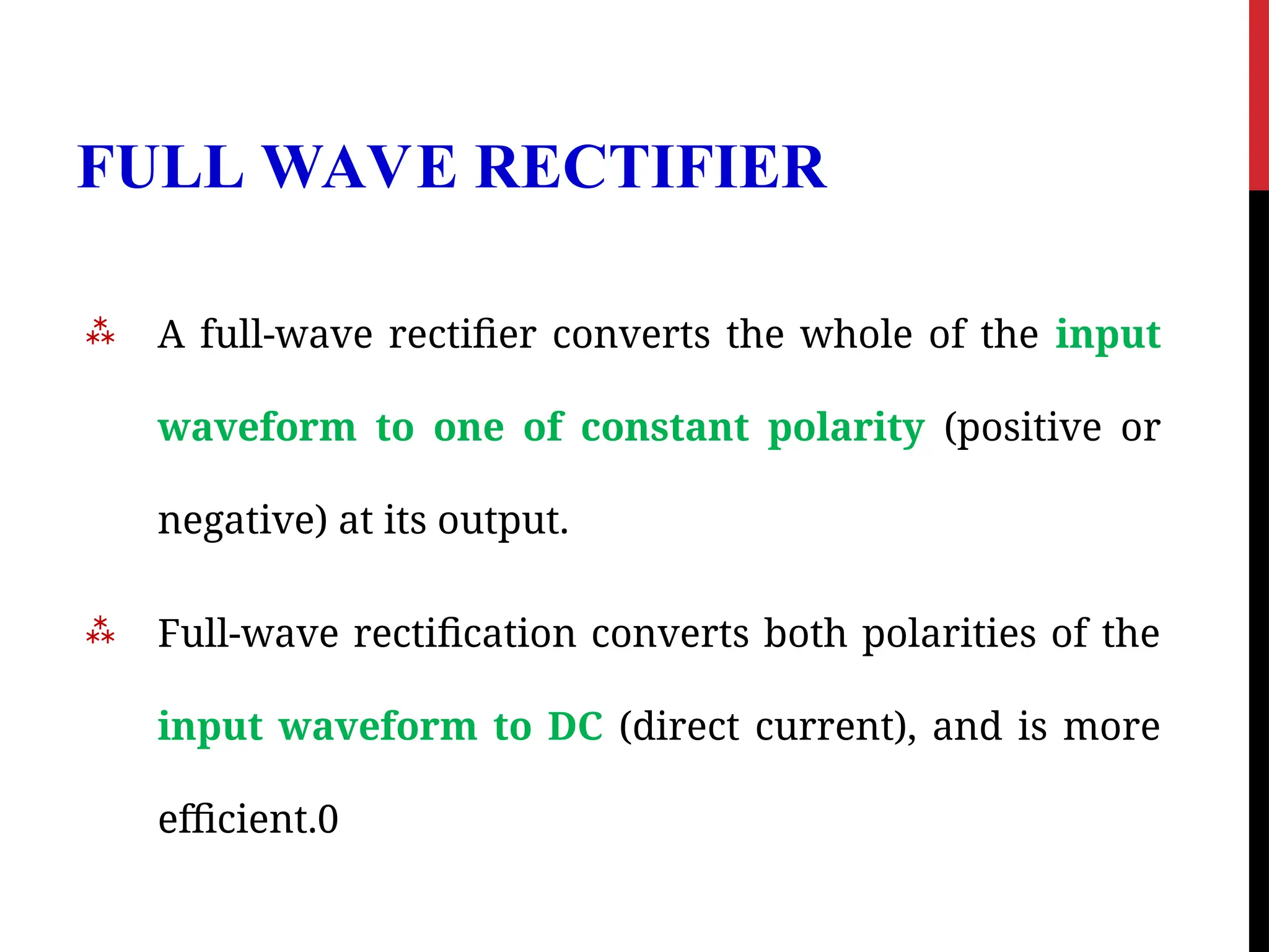 Half Wave And Full Wave Rectifier Ppt Ppt