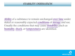 Over View Of Stability Studies | PPT
