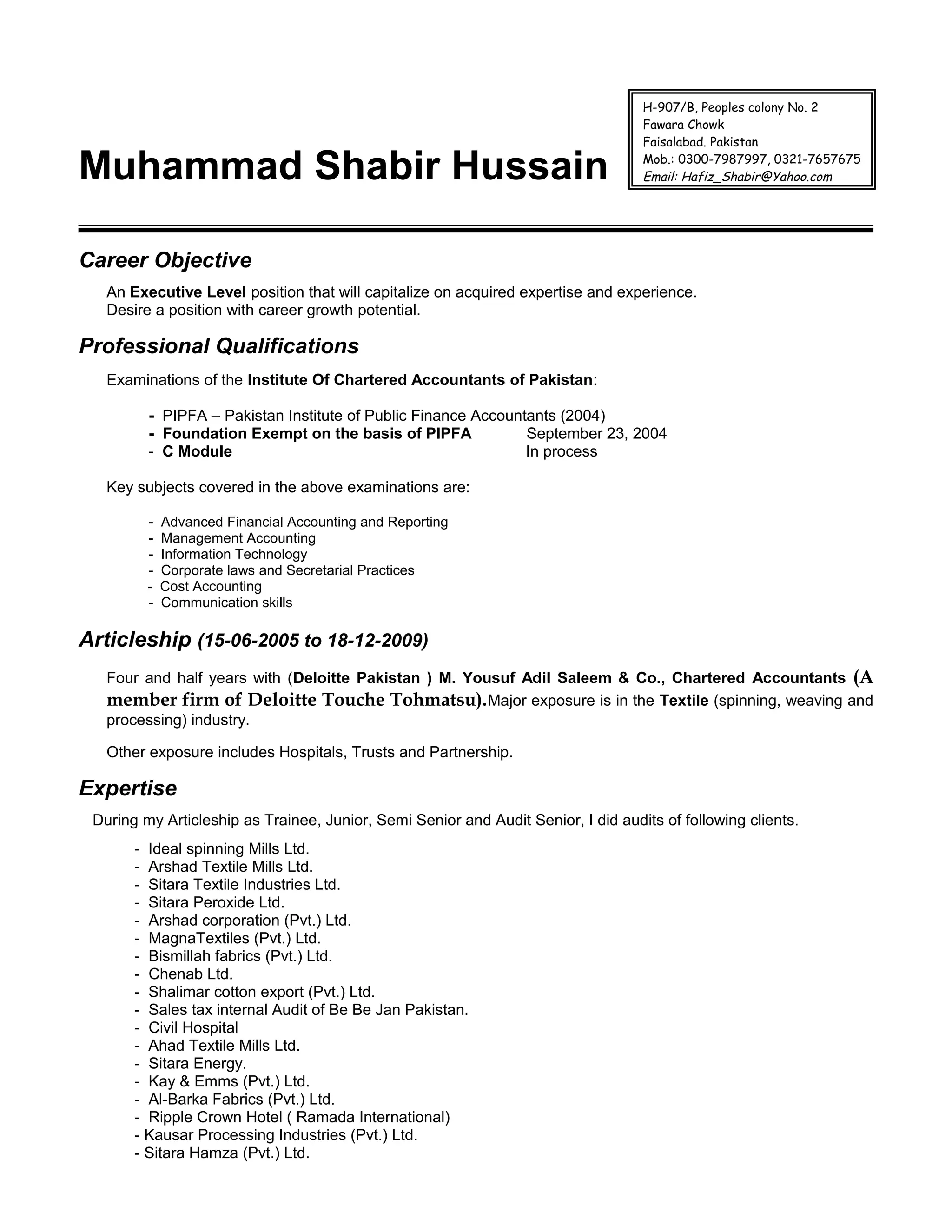 Shabir CV.DOC