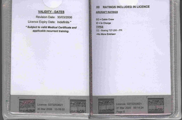 060627 CAA Licence | PDF