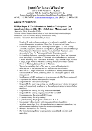 Resume Jennifer Janet Wheeler | PDF