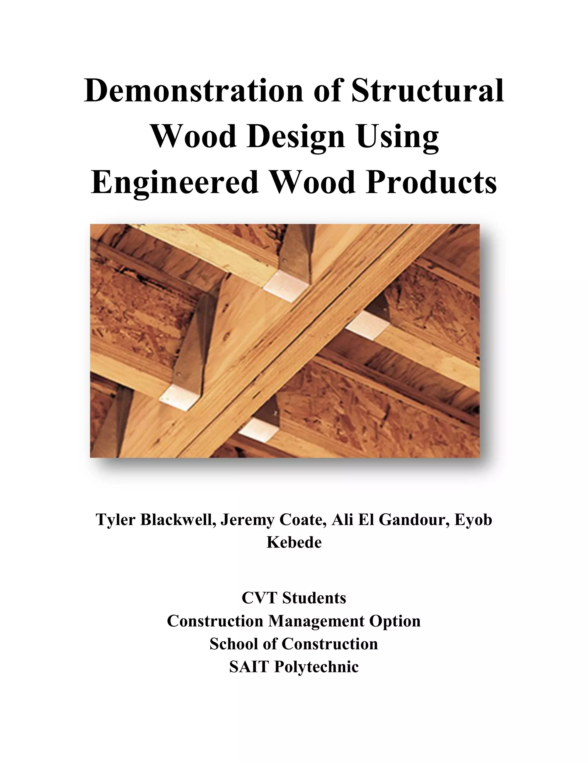 Structural Wood Design Capstone | PDF