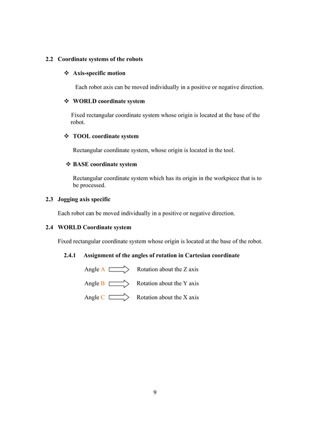 WORKING AND PROGRAMMING OF KUKA ROBOT | PDF | Robotics | Technology ...