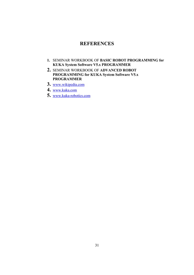 WORKING AND PROGRAMMING OF KUKA ROBOT | PDF | Robotics | Technology ...