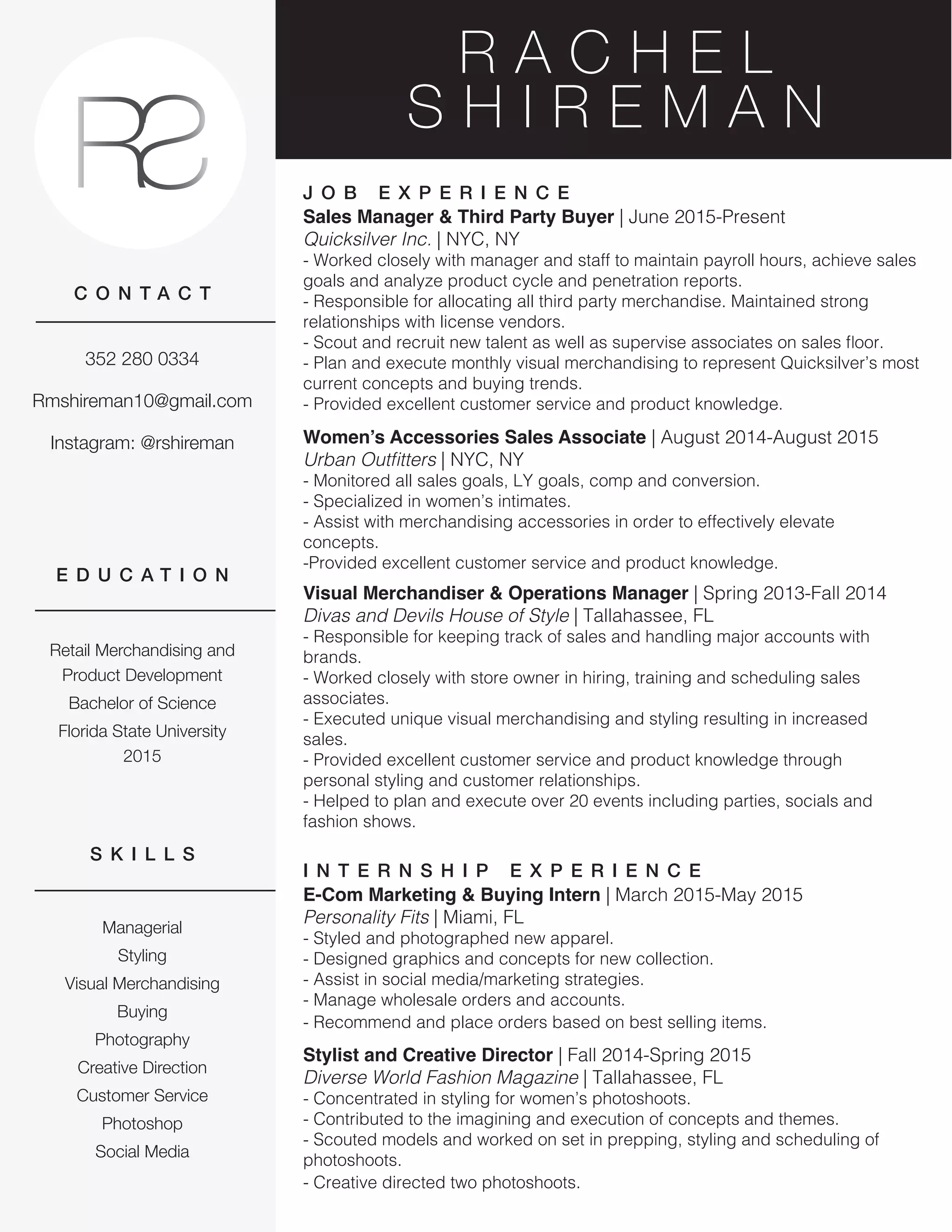 RachelShireman_Resume-2 | PDF