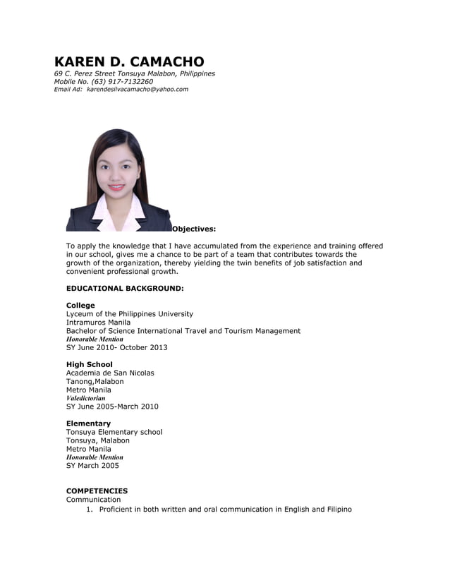 KAREN-RESUME | DOC | Professional School | Postgraduate Education