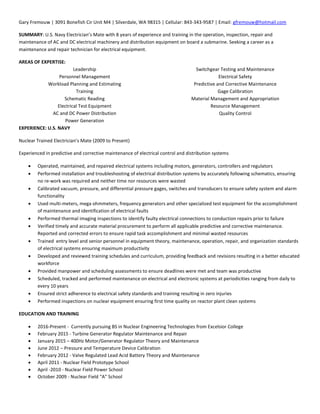 Gary Fremouw Resume | PDF | Automotive