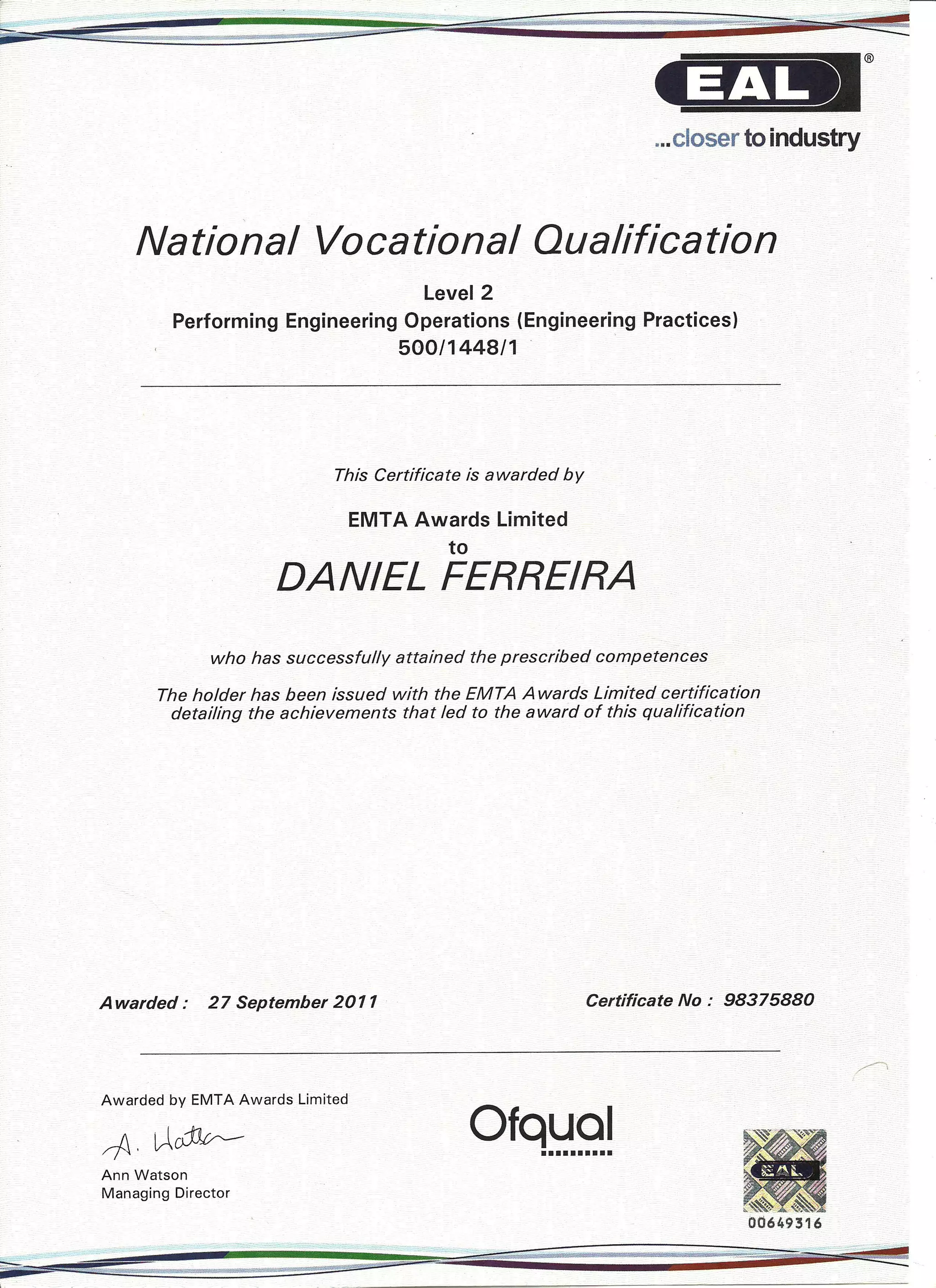 EAL L2 Engineering operations | PDF