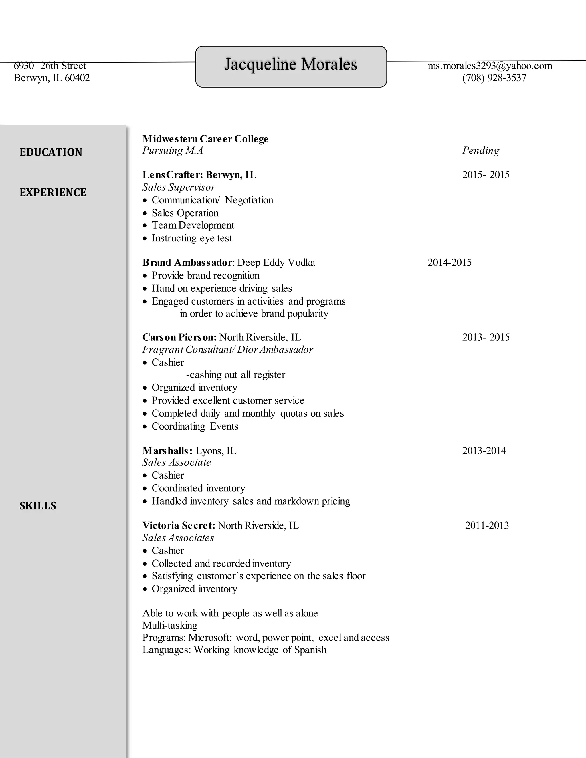 Jacqueline Morales Resume11 | DOCX