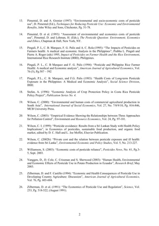 Pesticide Use and Health Costs | PDF