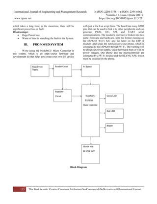 Power Failure Detection System and Intimation over Internet | PDF