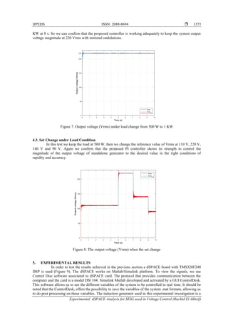 Experimental dSPACE Analysis for Self-excited Induction Generator Used in Voltage Control | PDF