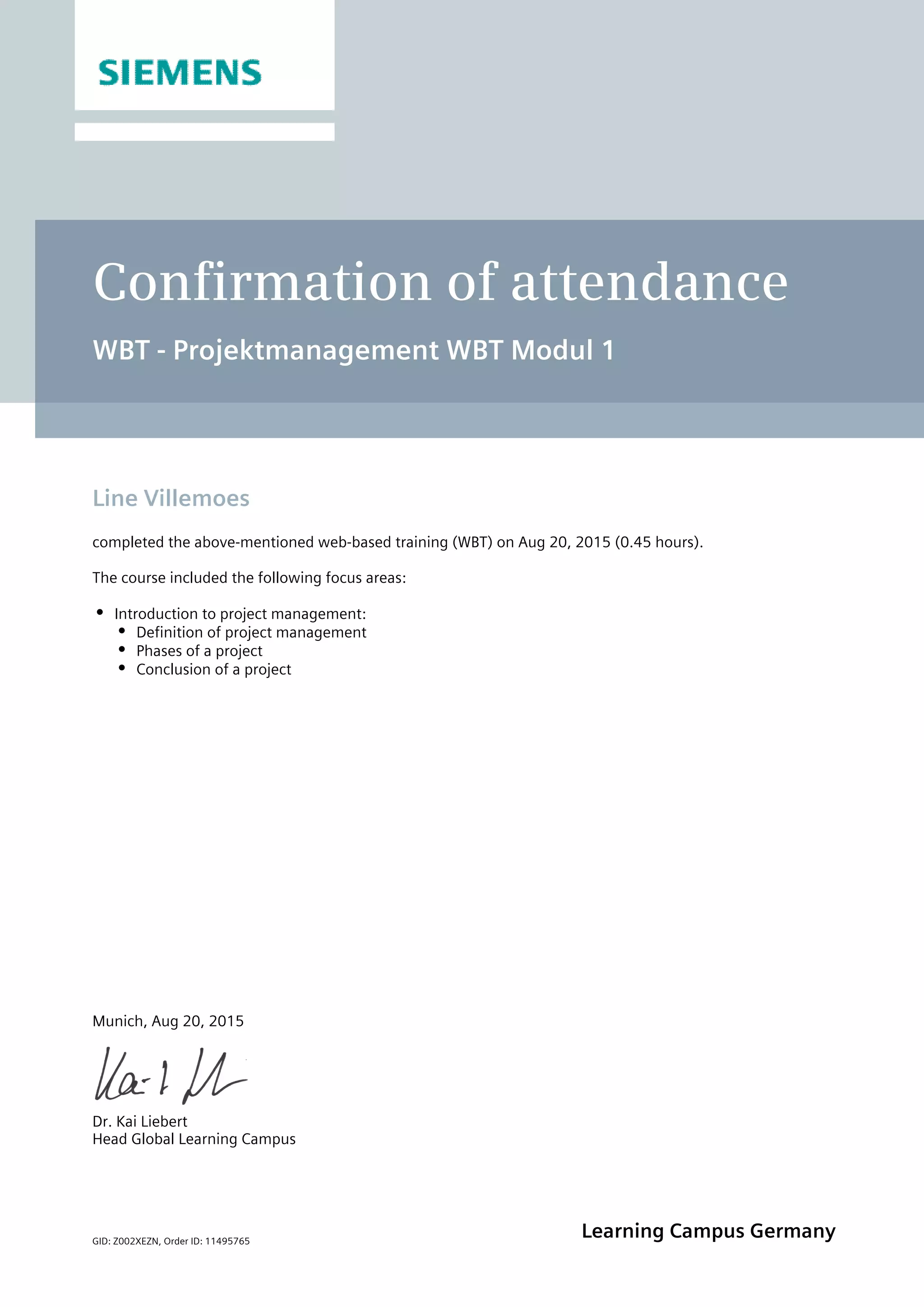 WBT - Projektmanagement WBT Modul 1 | PDF