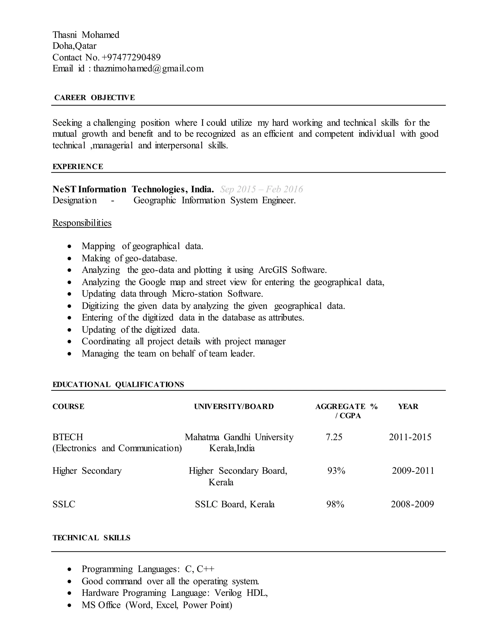thasni cv1 | DOCX