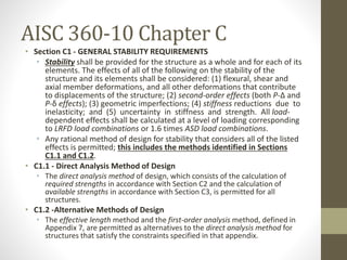 Overview of Direct Analysis Method of Design for | PPTX
