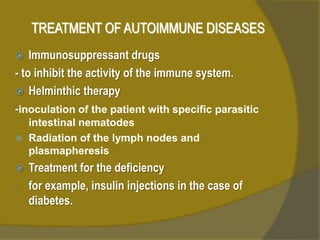 and introduction to auto immune conditions, treatments and testing | PPT