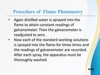 Flame photometry slide share instrumental method of analysis | PDF