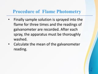 Flame photometry slide share instrumental method of analysis | PDF