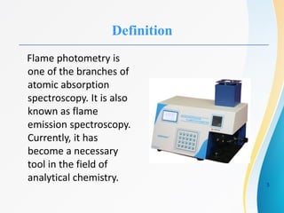 Flame photometry slide share instrumental method of analysis | PPT
