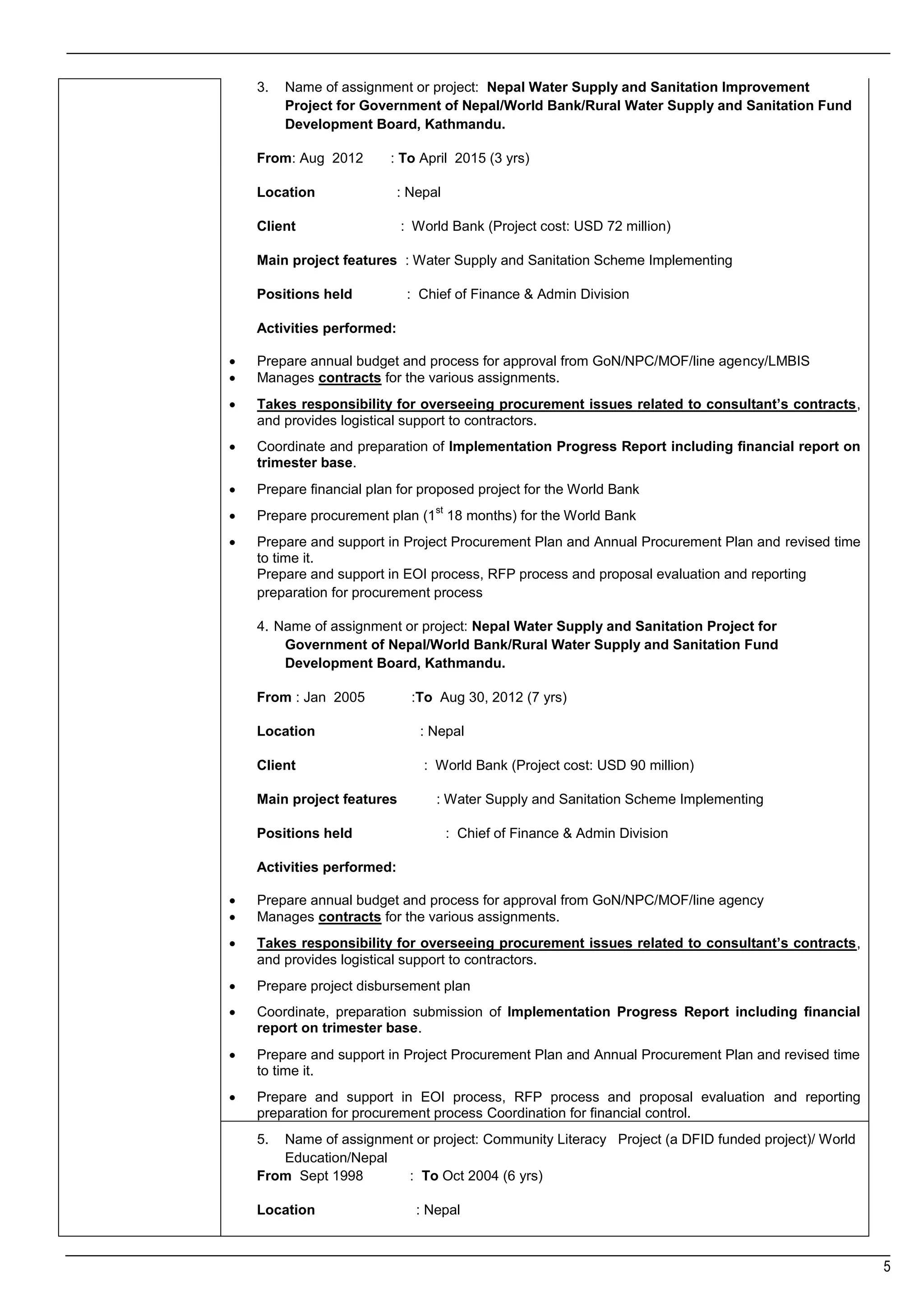 CV-WB Format-MJ-OHW | PDF