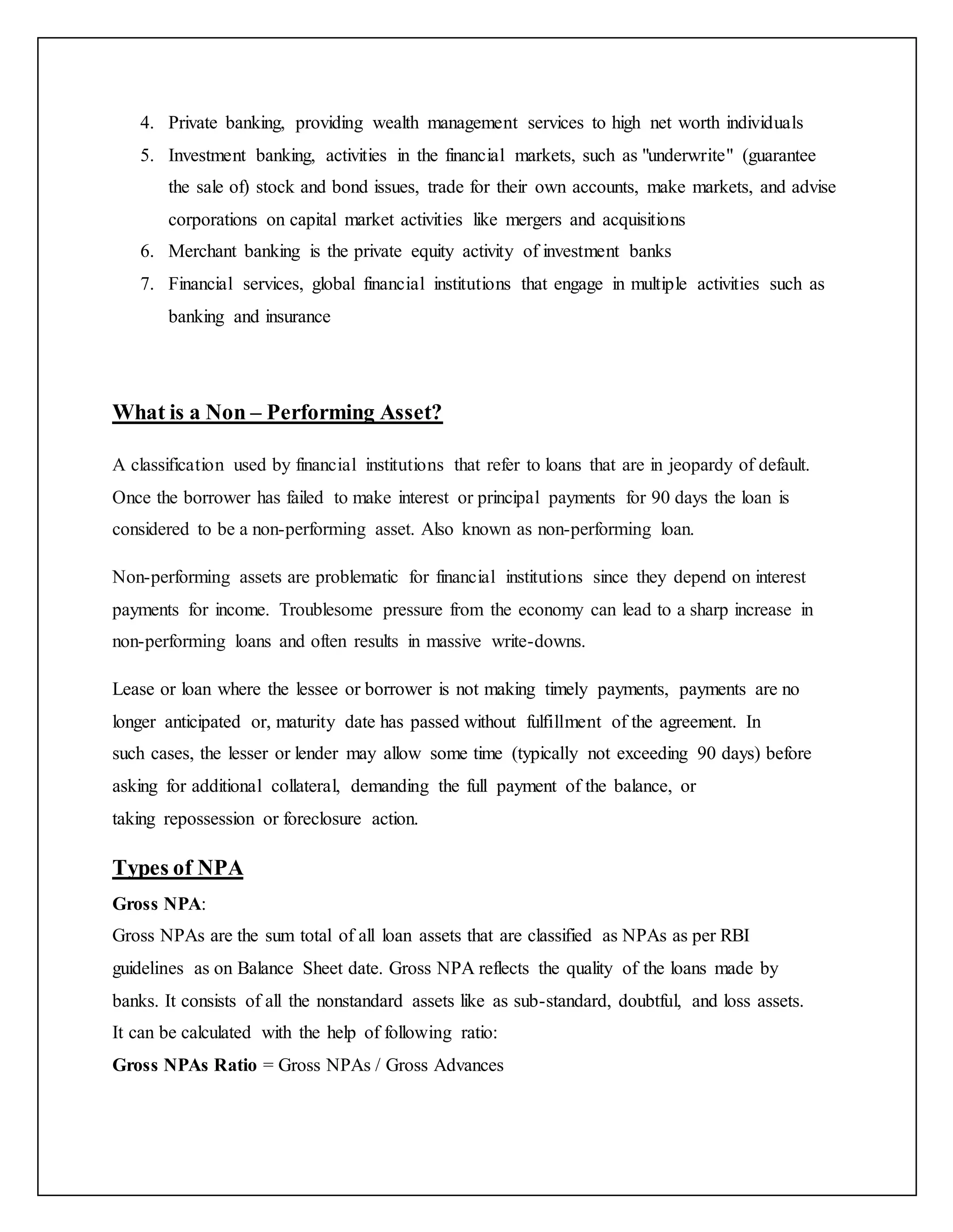 Project report Npa analysis | DOCX