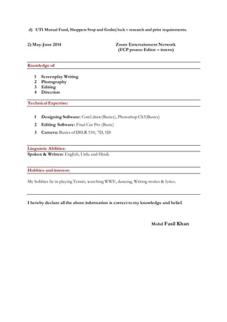 Fasil Khan (1) | PDF