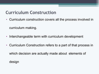 Curriculum Development and Instruction | PPTX