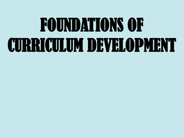 Curriculum development and management in science | PPT