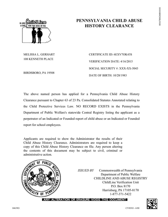 Child Abuse Clearance_2015 | PDF