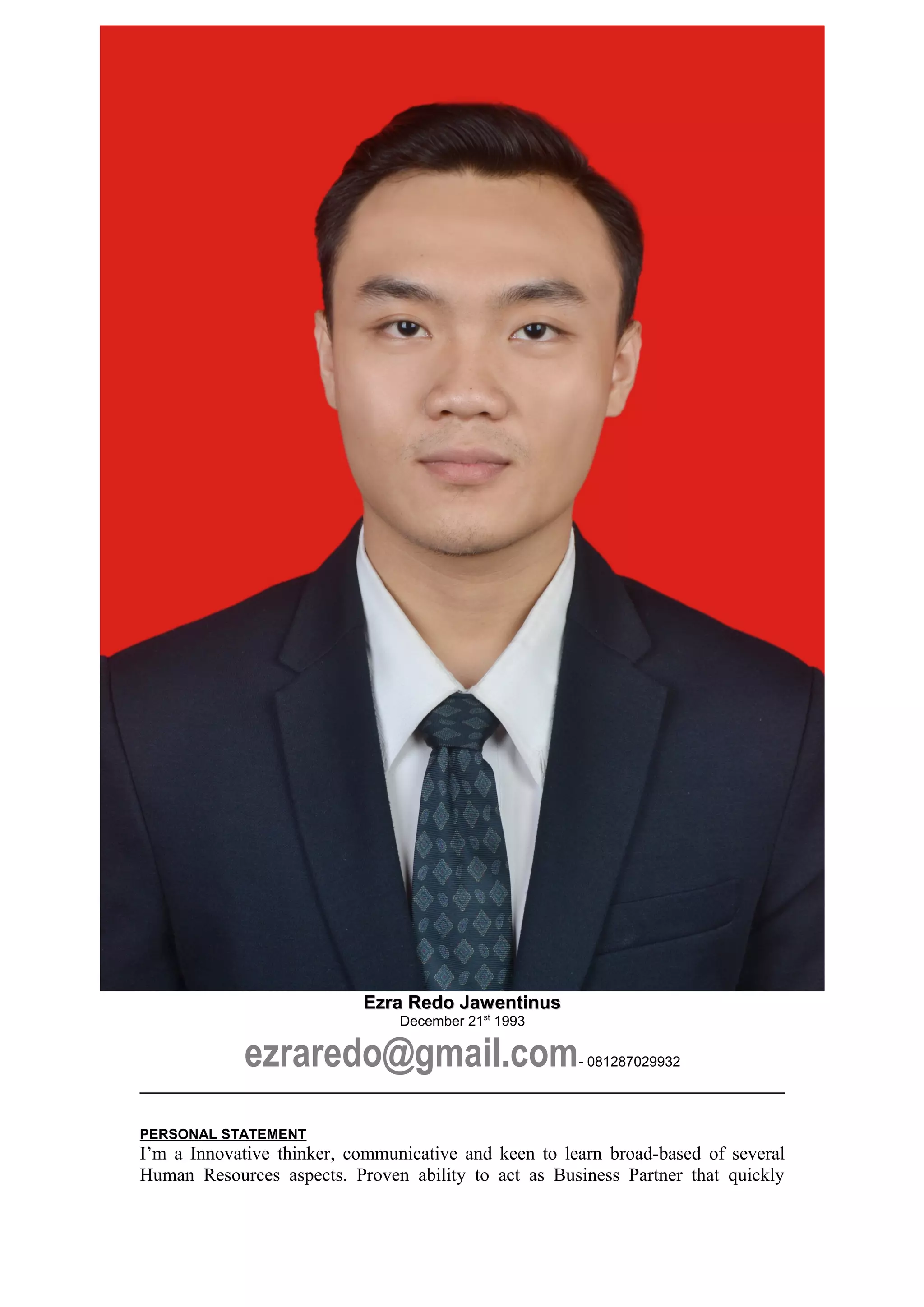 Ezra Redo Jawentinus Resume | PDF