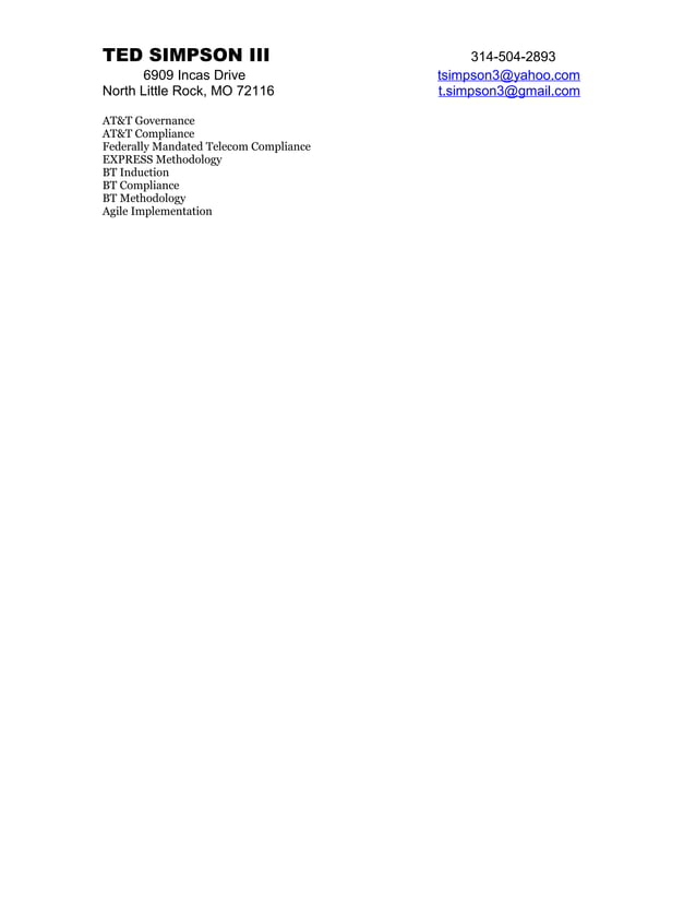 Ted Simpson Resume | DOC